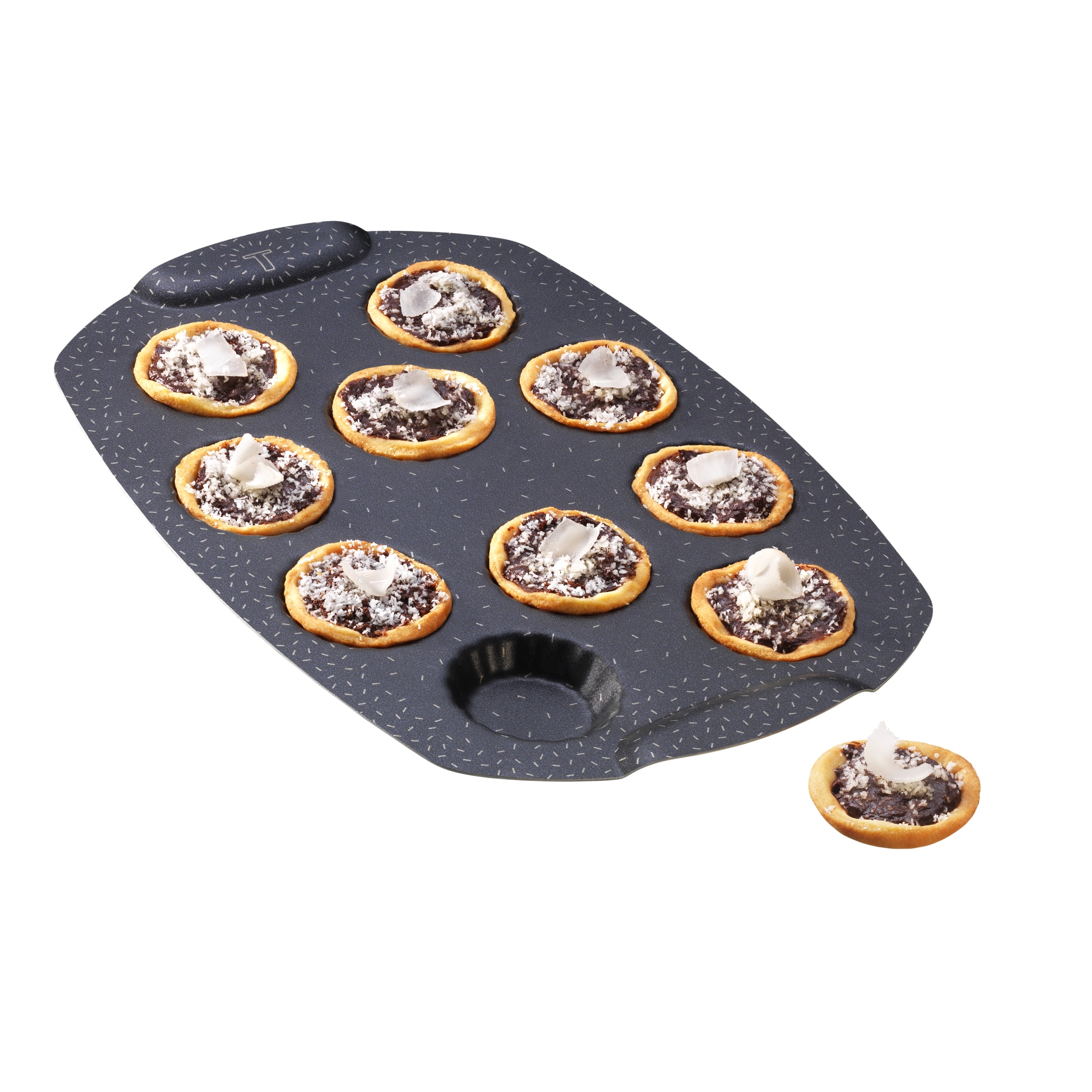 Forma de copt Tefal PerfectBake Mini Tarte, aluminiu reciclat, invelis ...