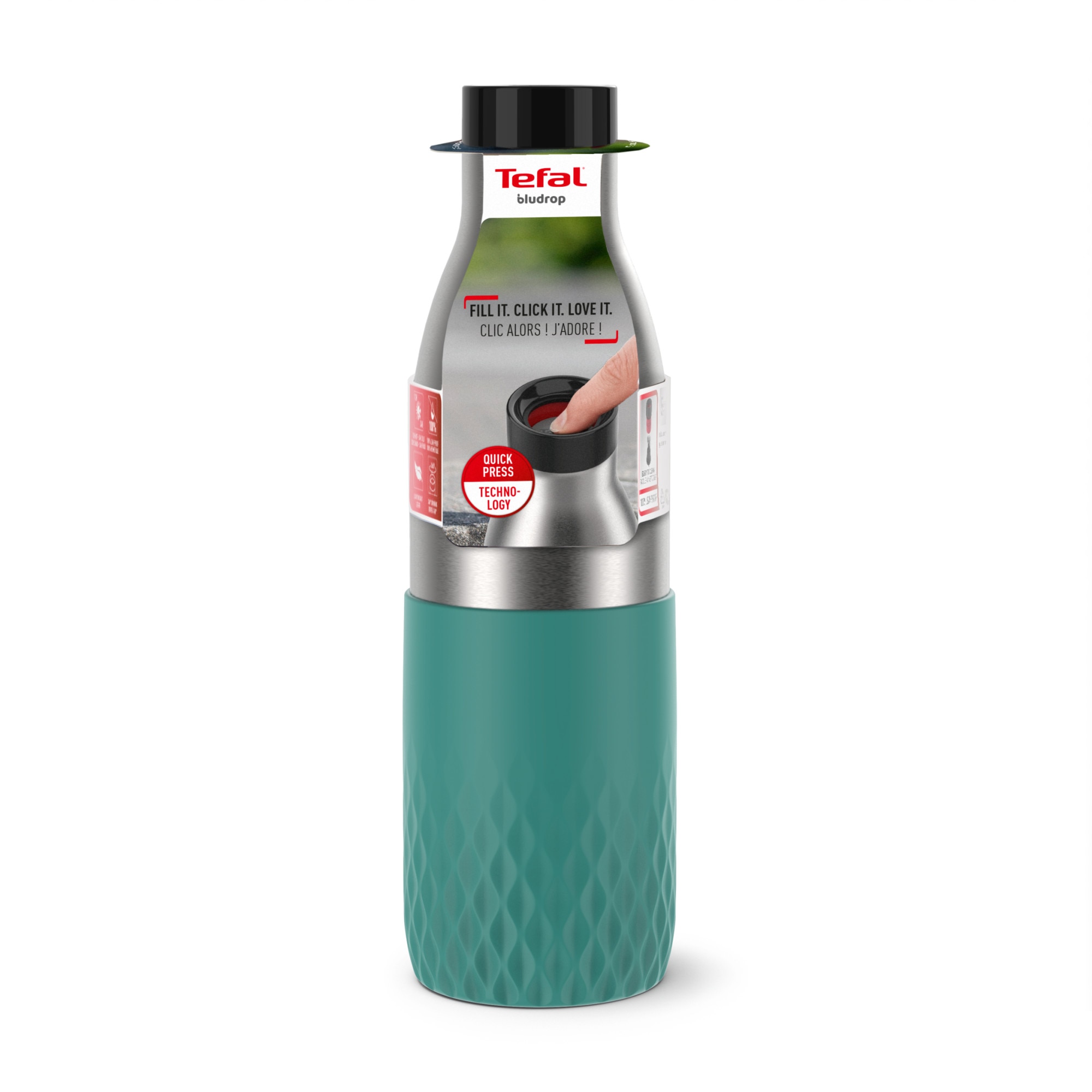 Termos Tefal BluDrop, capacitate 0.7 L, 100% sigur impotriva ...