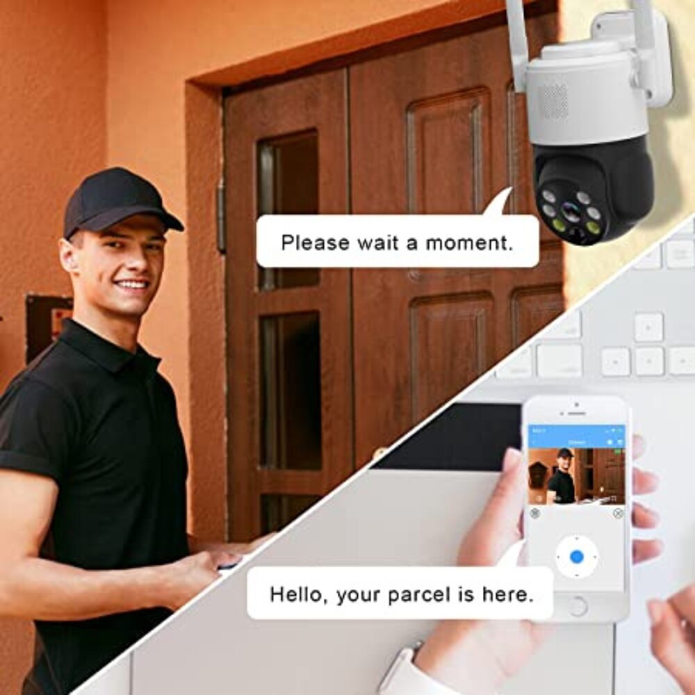 Camera de supraveghere WIFI 4MP, FULL HD, Exterior, Conectare Telefon ...