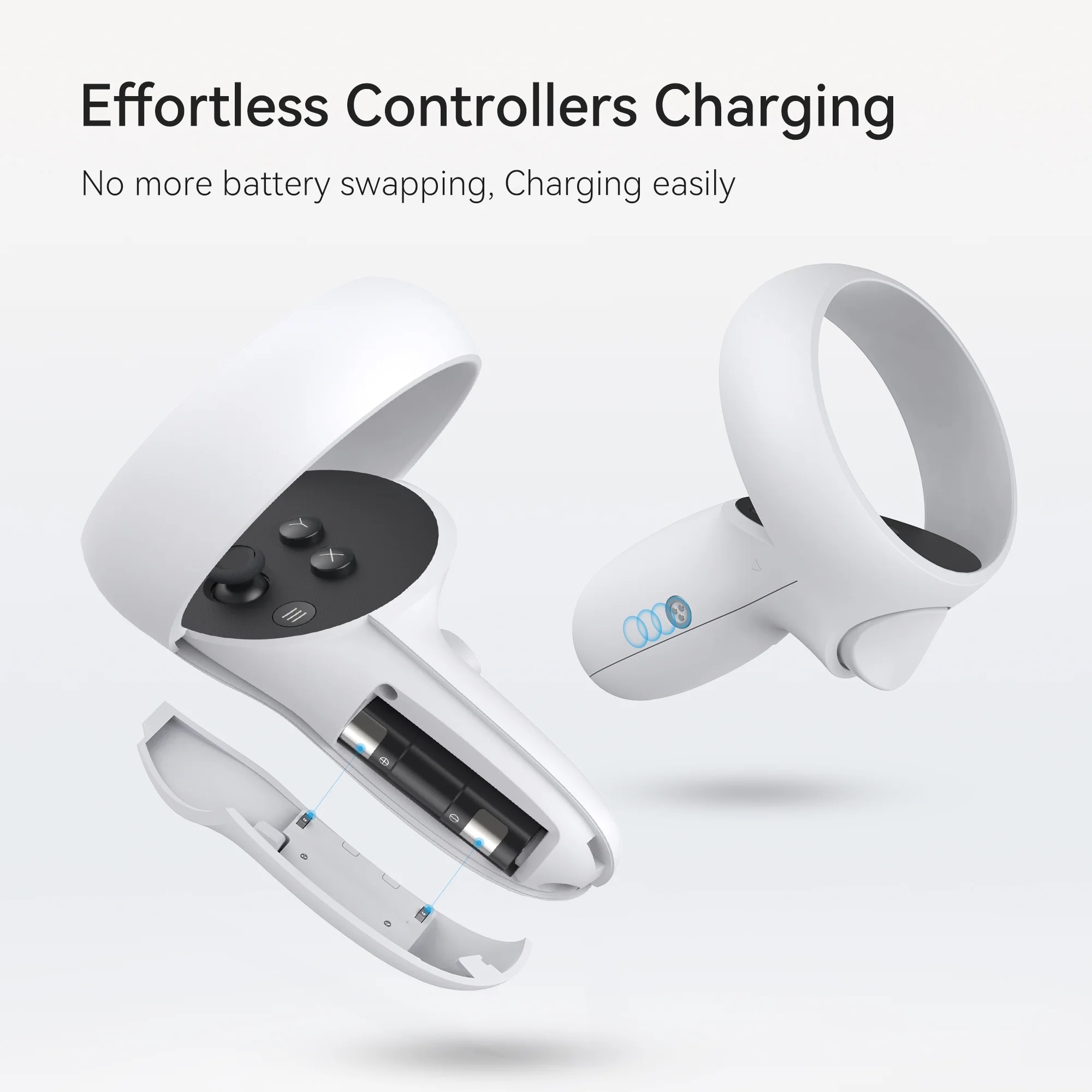 Dock de incarcare pentru Oculus Quest 2, Kiwi Design, Alb - eMAG.ro