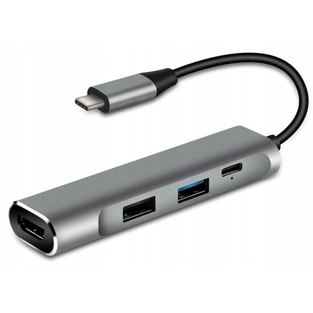 Adaptor 4w1, PAWONIK, USB-C tata la USB-C mama/USB 2.0 mama/USB 3.0 ...