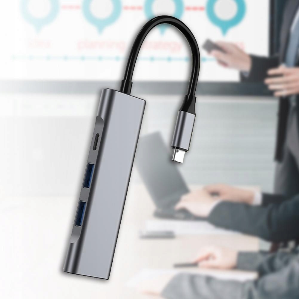 Adaptor 4w1, PAWONIK, USB-C tata la USB-C mama/USB 2.0 mama/USB 3.0 ...