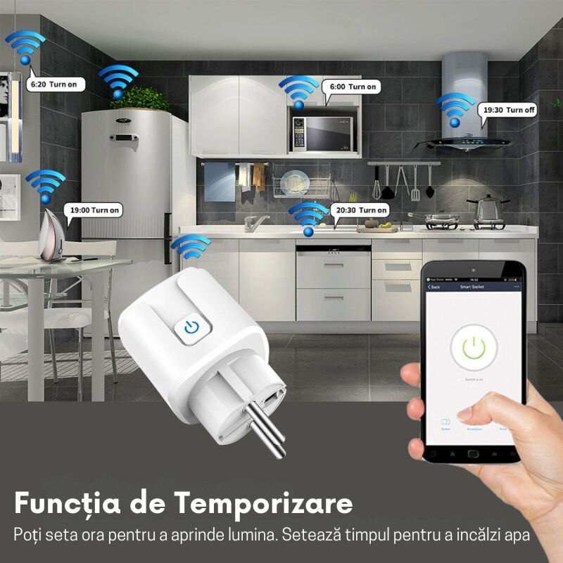 Set 2 Prize Inteligente Smart, WiFi, 20A, Monitorizare Consum ...