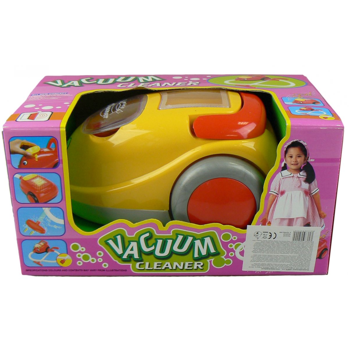 Интерактивна играчка Indiggo, Прахосмукачка Happy Vacuum Cleaner, Звуци ...