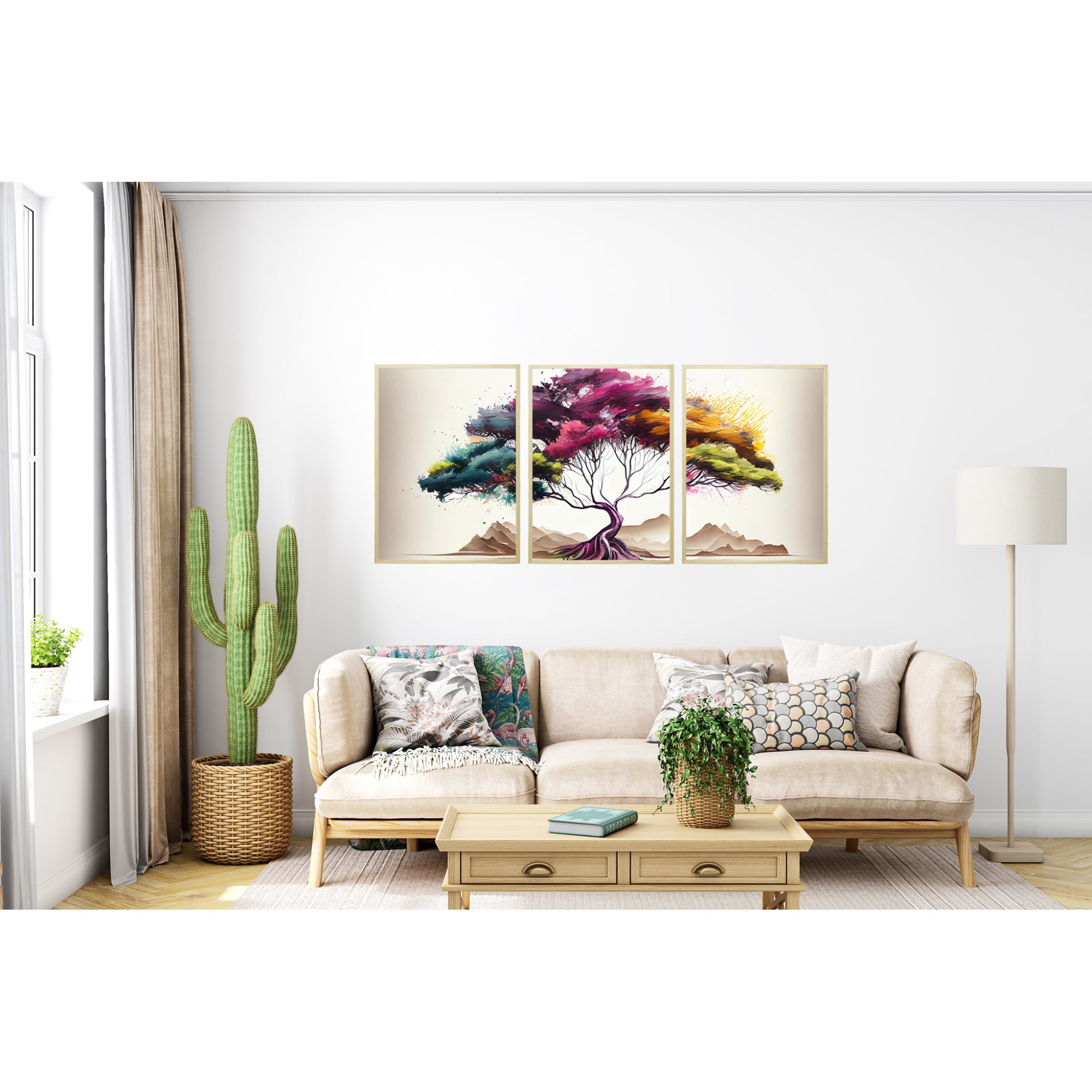 Set de 3 tablouri Ana Design "Copacul", fara rama, print pe hartie foto ...