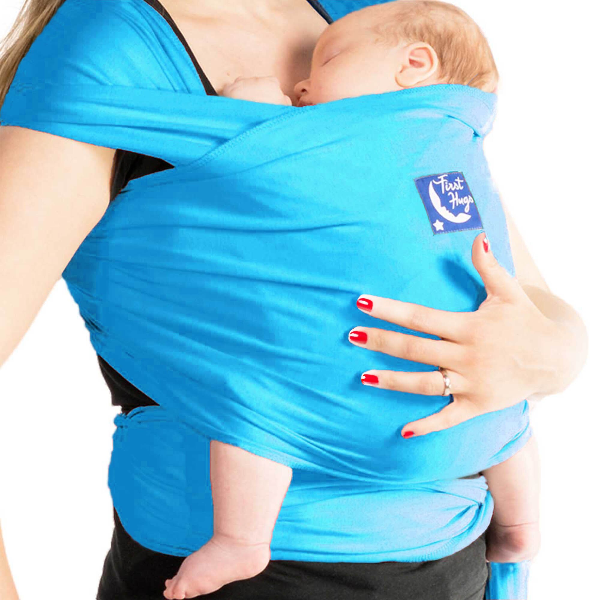 Wrap elastic First Hugs pentru purtarea bebelusilor, recomandat pentru ...
