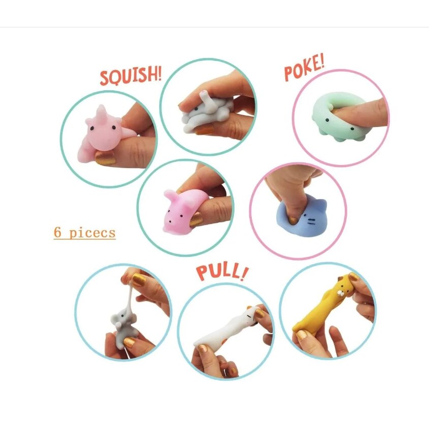 Set 64 jucarii Senzoriale Squishy Mochi, Saiconcept® - eMAG.ro