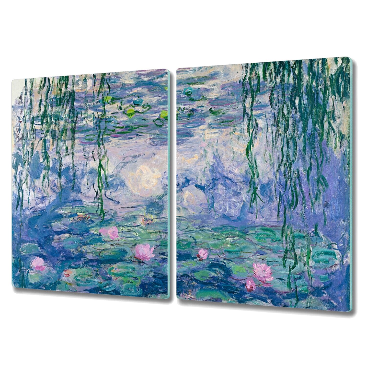 Tocator pe sticla, Dreptunghi, Nuferi Claude Monet Tablou Decorativ ...