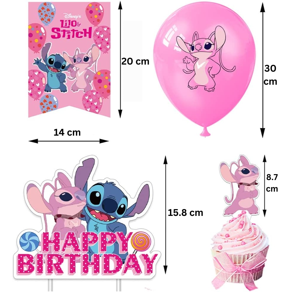 Set 18 baloane copii, Lilo & Stitch, Petrecere Aniversara, Latex, 1 ...