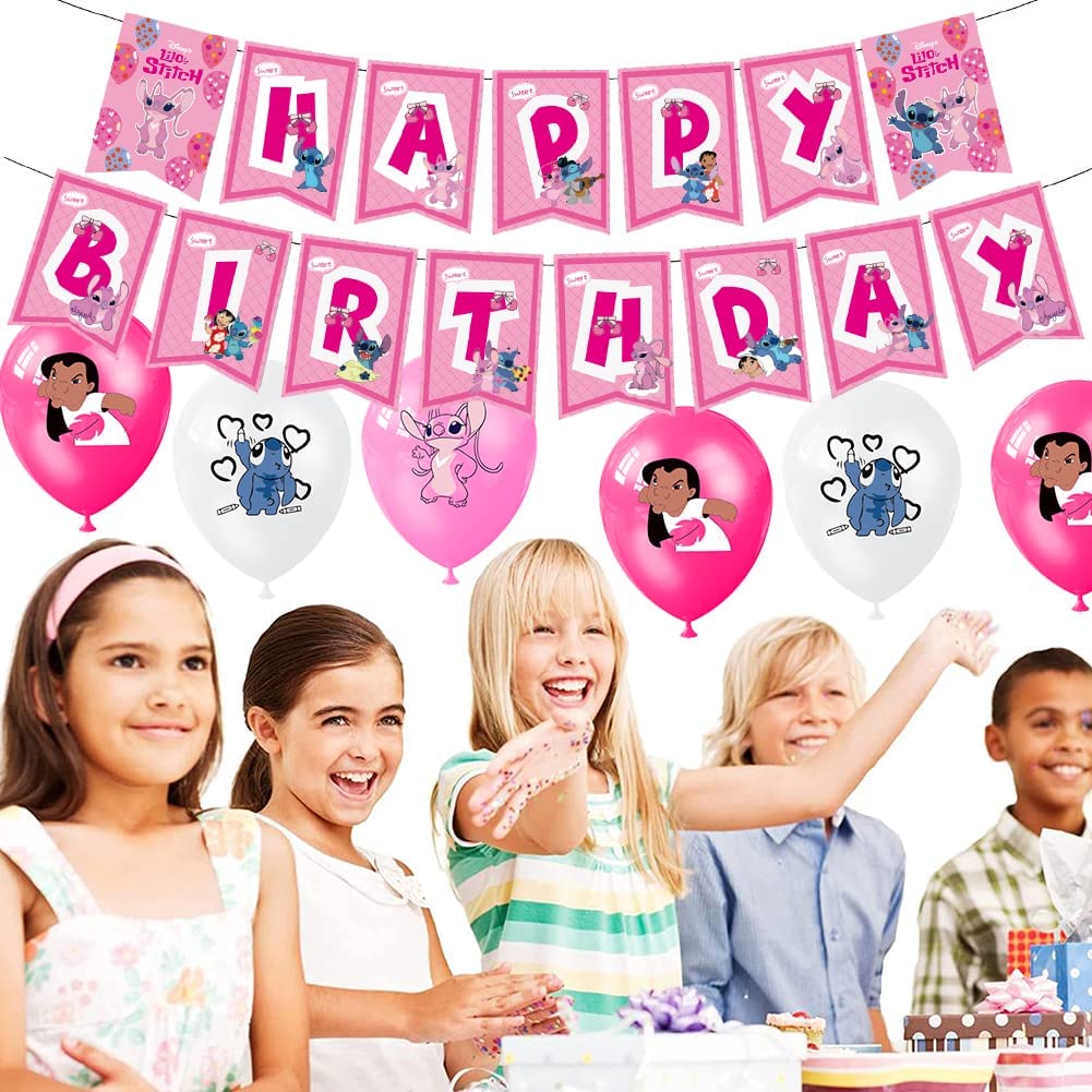 Set 18 baloane copii, Lilo & Stitch, Petrecere Aniversara, Latex, 1 ...