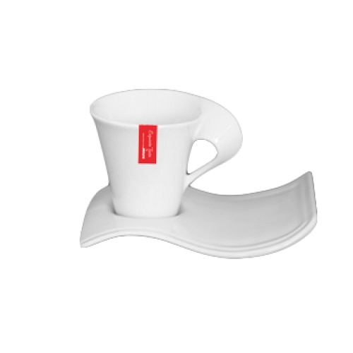 Set ceasca cu farfurioara EXQUISITE TASTE 220ml, alb - eMAG.ro