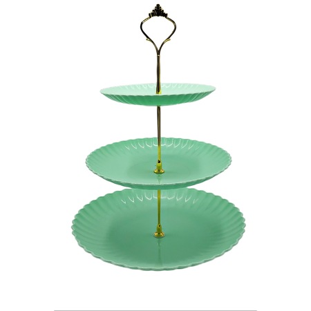 Fructiera Excellent Houseware, 3 Nivele, Plastic, Verde deschis - eMAG.ro