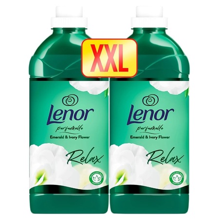 Lenor Parfumelle Emerald&Ivory Flower Öblítő, 2x1.5 L, 100 Mosáshoz ...