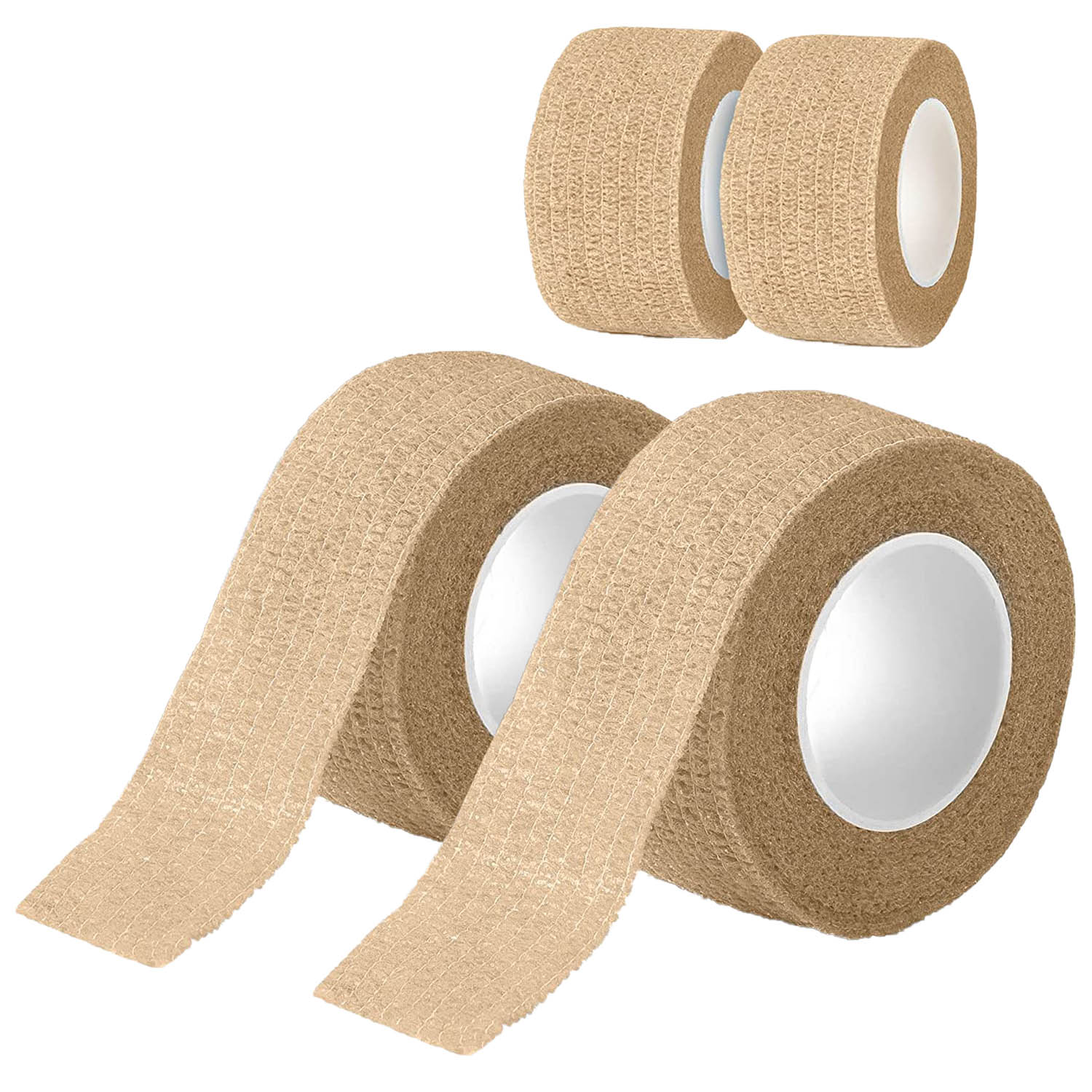 Set 4 bandaje elastice auto-coheziv, Sundiguer, 2.5 cm, 4.5 m, Bej ...