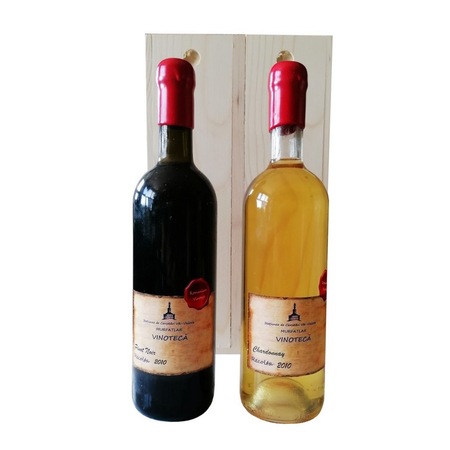Set vin Murfatlar 2010 Pinot Noir si Chardonnay cutie lemn - eMAG.ro