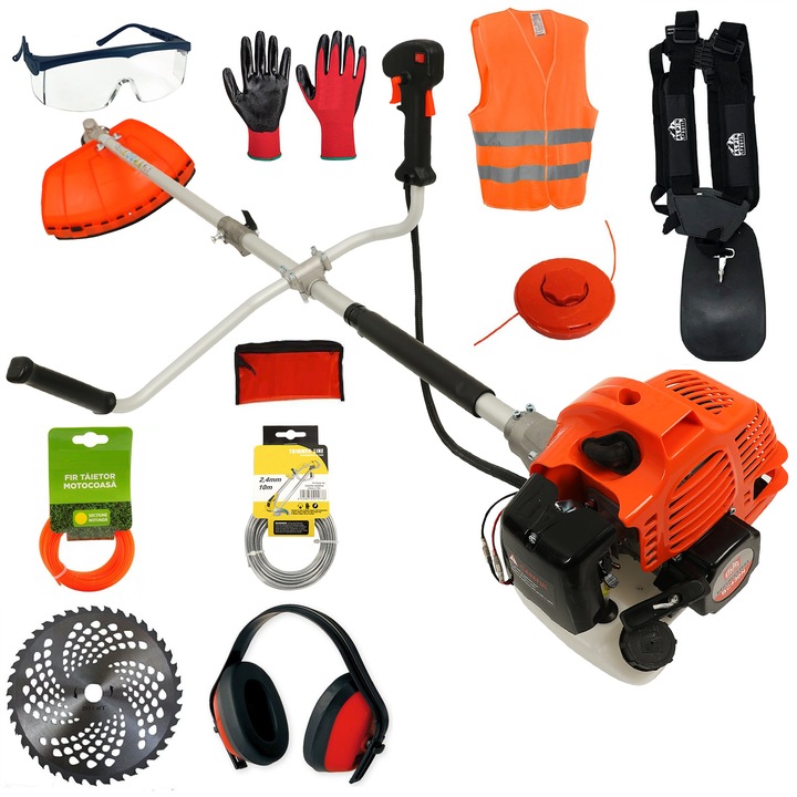 Set Motocoasa ALPIN Profi BC430N 4.5CP, 10.000Rpm, 2 Sisteme Taiere ...