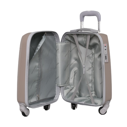 Troler, Perfect line, 50x20x30cm, Roti detasabile, Bej - eMAG.ro