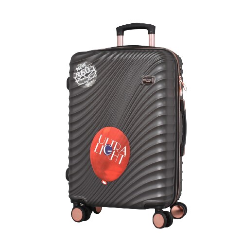 Комплект Куфари Perfect line ABS 8131, 77/50/30 см, Разширител, Тъмносиви, 3 броя - eMAG.bg