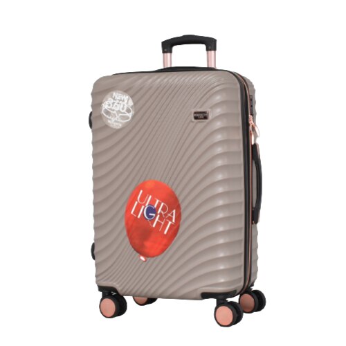 Комплект Куфари Perfect line ABS 8131, 77/50/30 см, Разширител, Бежови, 3 броя - eMAG.bg