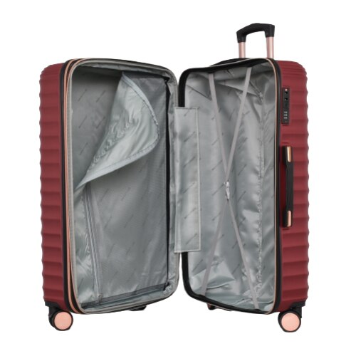 Куфар Perfect line ABS 8131, 77/50/30 см, Разширител, Бордо - eMAG.bg