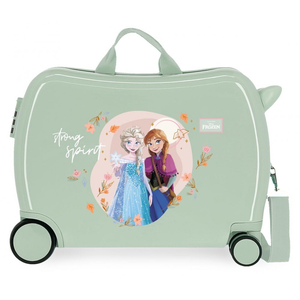 Valiza calatorie fete, ABS, 4 roti Frozen Strong Spirit, 50x39x20 cm ...