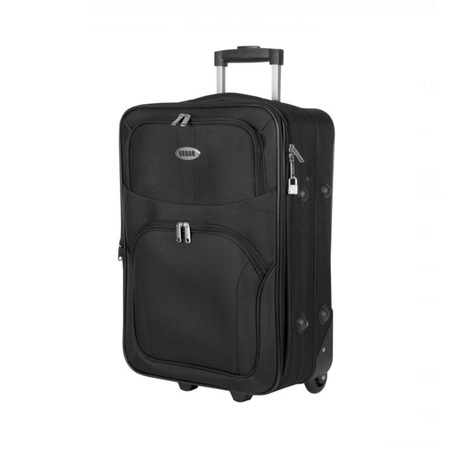 Troler 2 roti, de calatorie, Dimensiuni 74.5x47.5x27 cm, Negru, 79 l ...