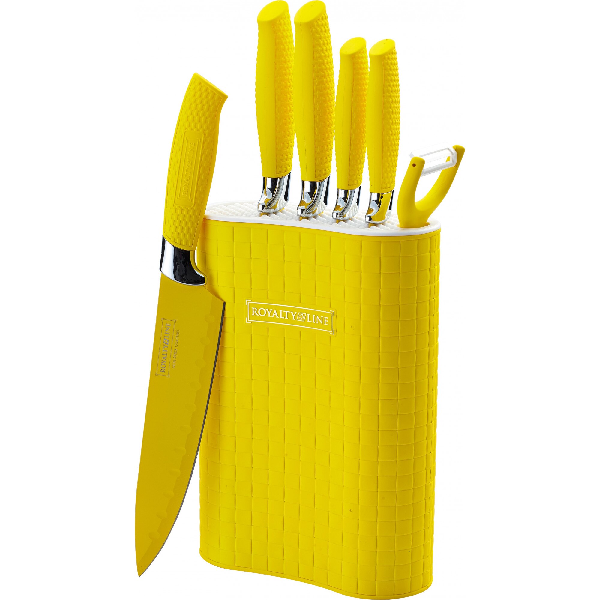 Set cutite 7 piese din inox,acoperire antibacteriana,Royalty line - eMAG.ro