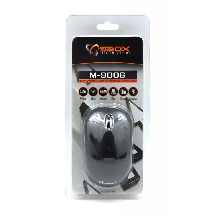 Mouse Wireless SBOX M-9006, Negru - eMAG.ro