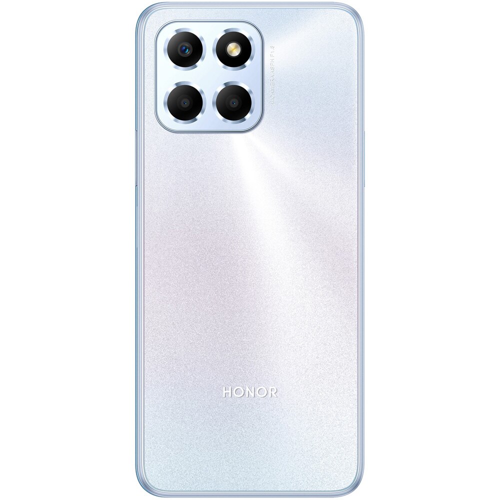 Мобилен телефон Honor X6, Dual SIM, 128GB, 4GB RAM, 4G, Titanium Silver ...