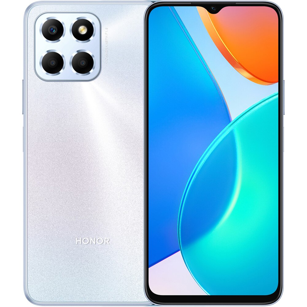 Telefon mobil Honor X6, Dual SIM, 128GB, 4GB RAM, 4G, Titanium Silver - eMAG.ro