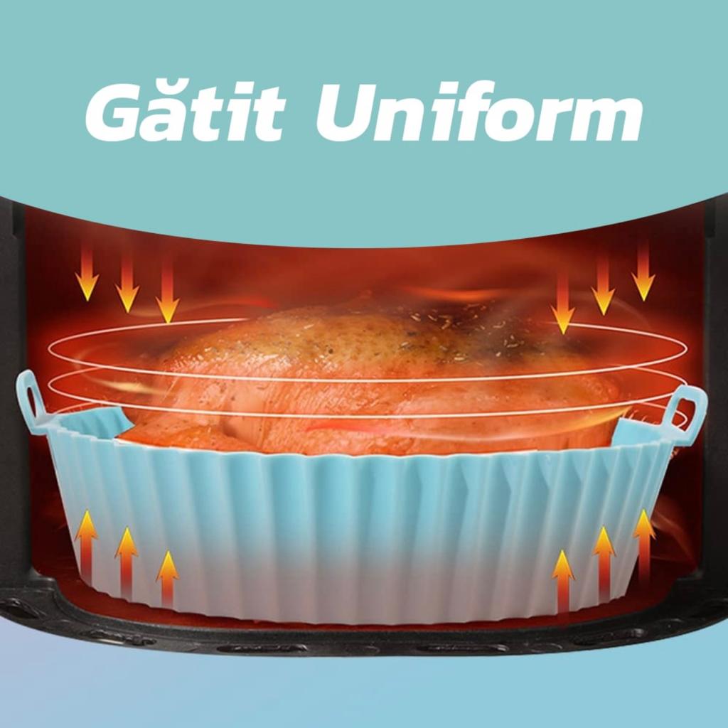 Tava de Copt Rotunda- Friteuza/Cuptor/Microunde, Rezistenta la ...