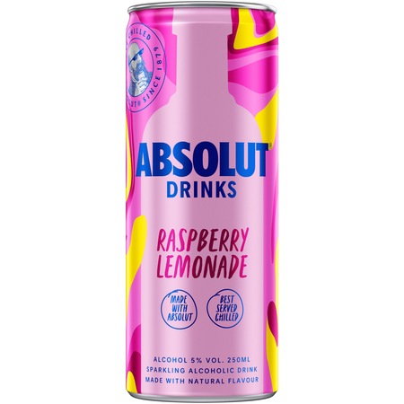 Cocktail Absolut Raspberry Lemonade, 5%, 12 x 0.25l - eMAG.ro