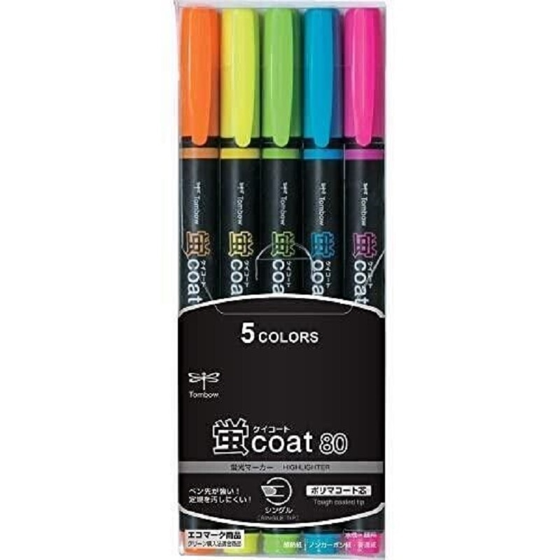 Set 5 Markere Highlighter Tombow, Culori Neon - eMAG.ro