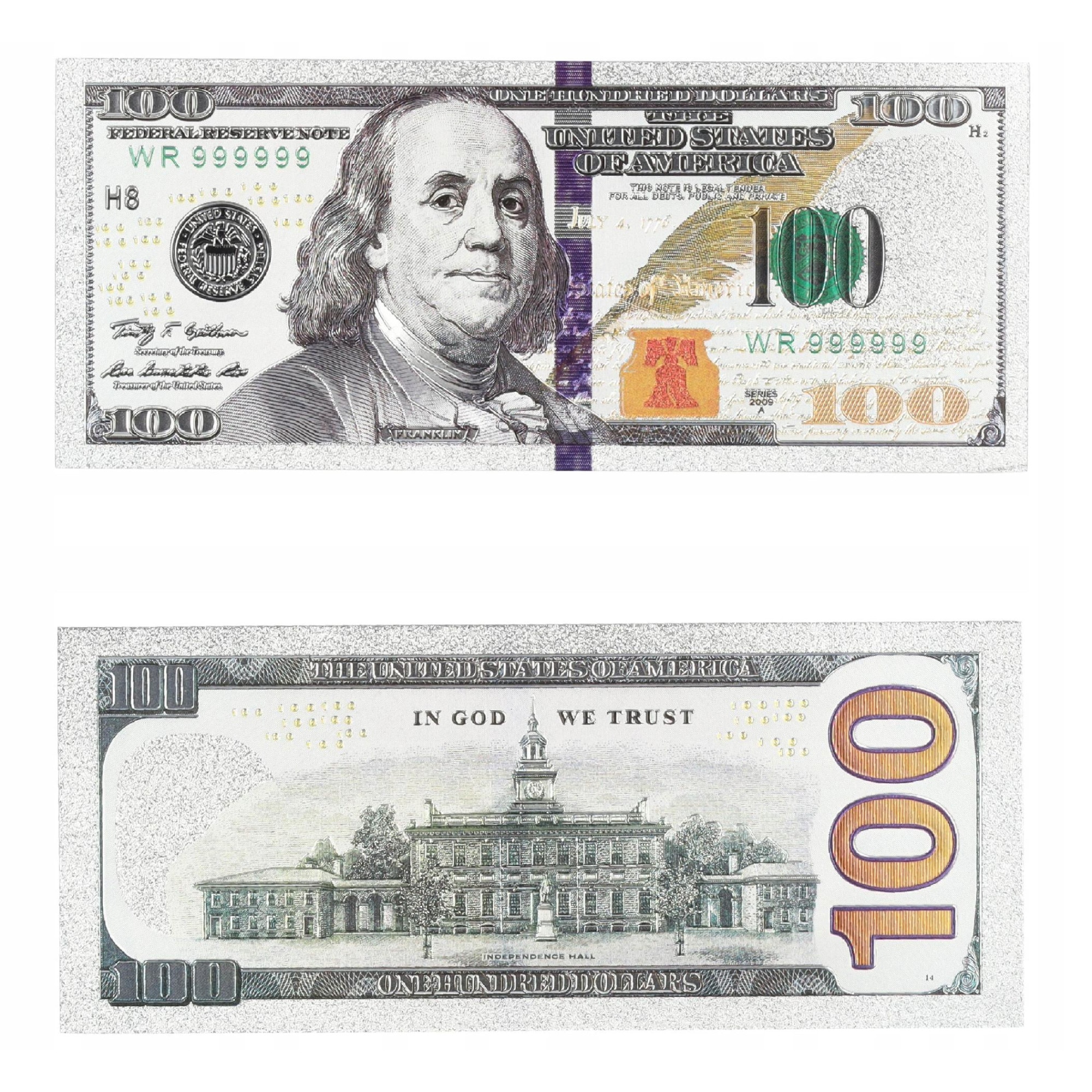 Bancnota colectie 100 USD, Xtech, PVC, 15.5 x 6.5 cm, Multicolor - eMAG.ro