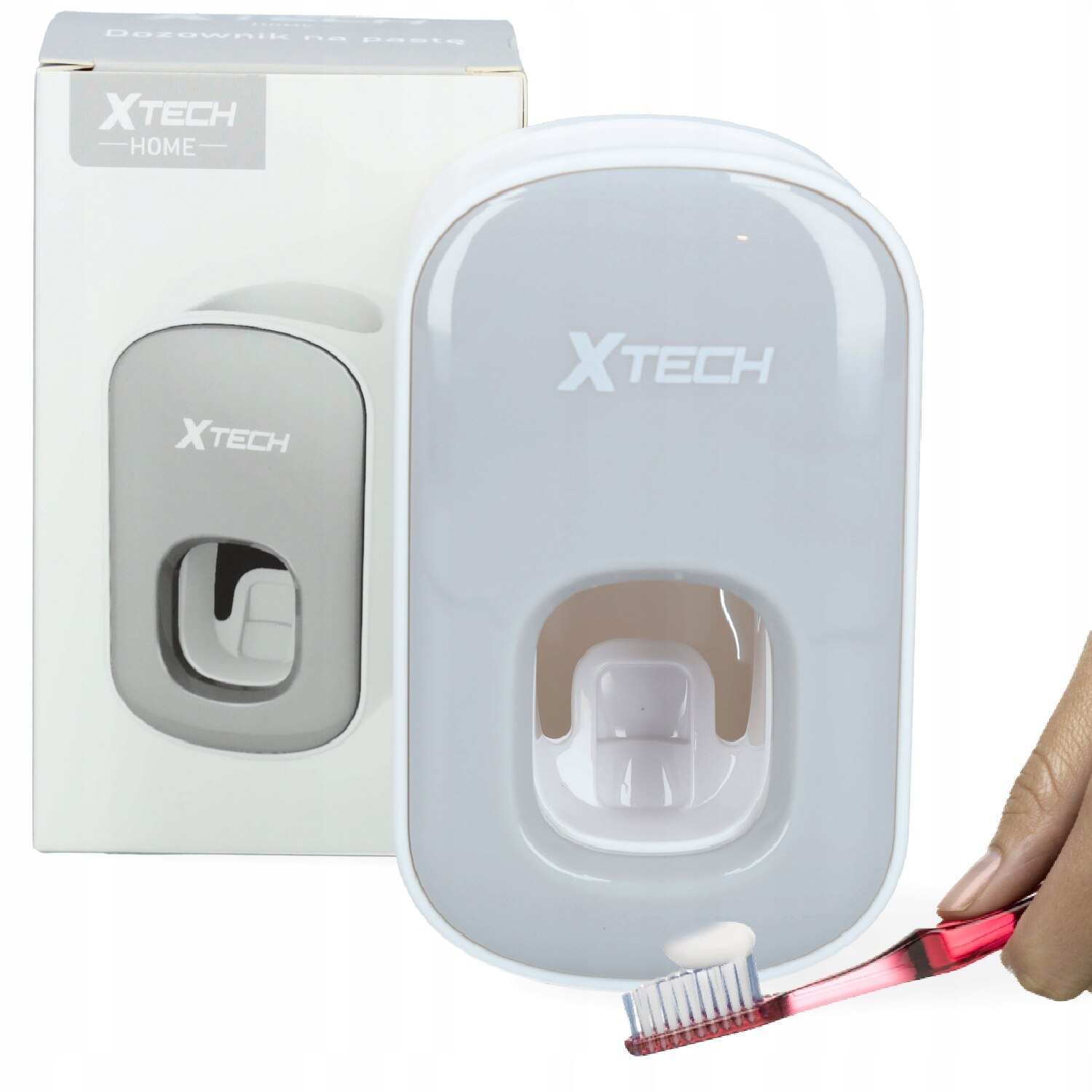 Дозатор за паста за зъби, Xtech, сив - eMAG.bg