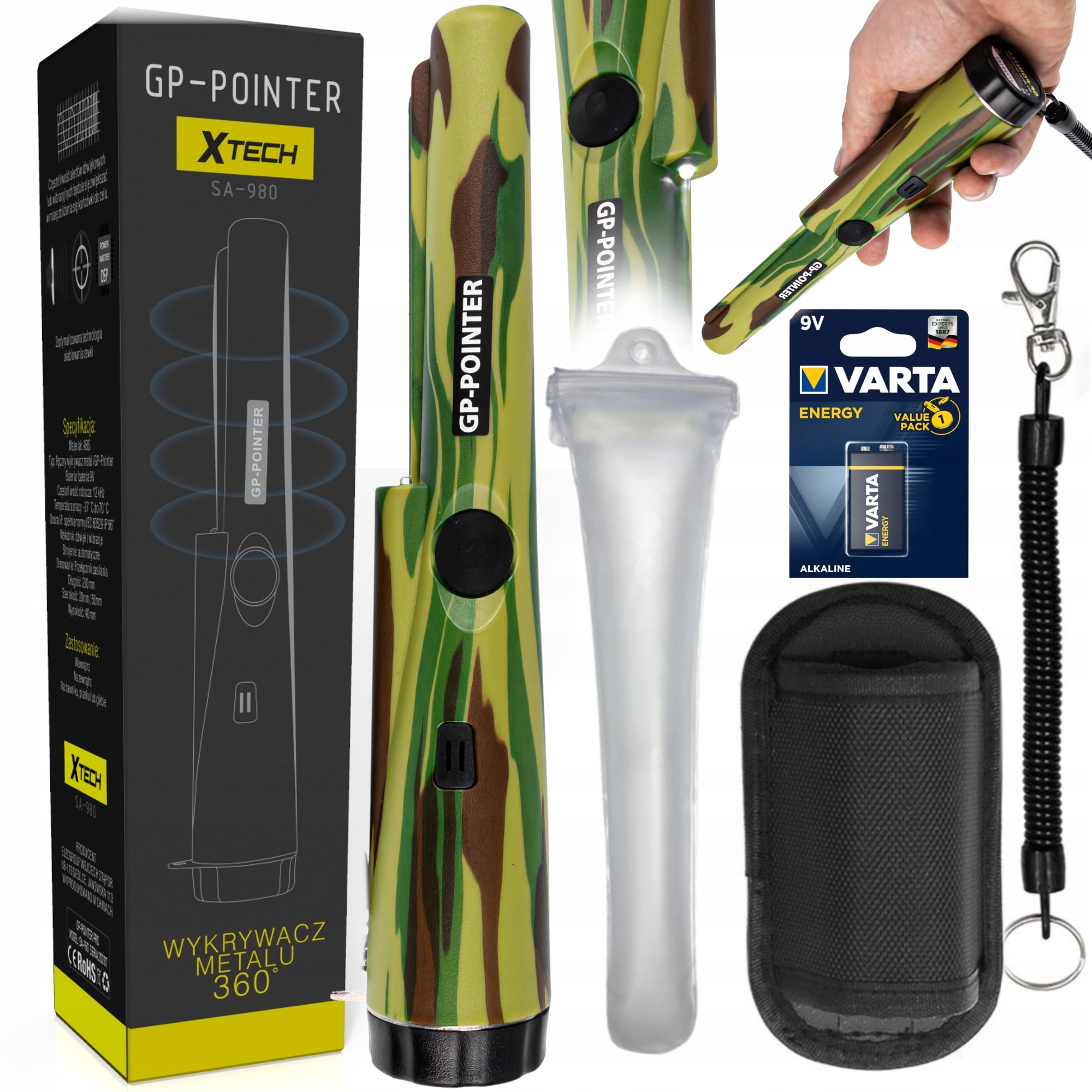 Detector de metale, GP-Pointer, Verde - eMAG.ro