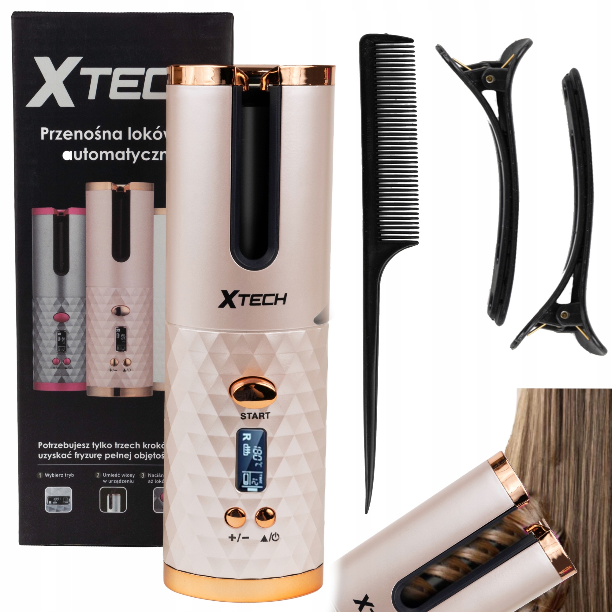 Ondulator, Xtech, Ceramica, Auriu - eMAG.ro