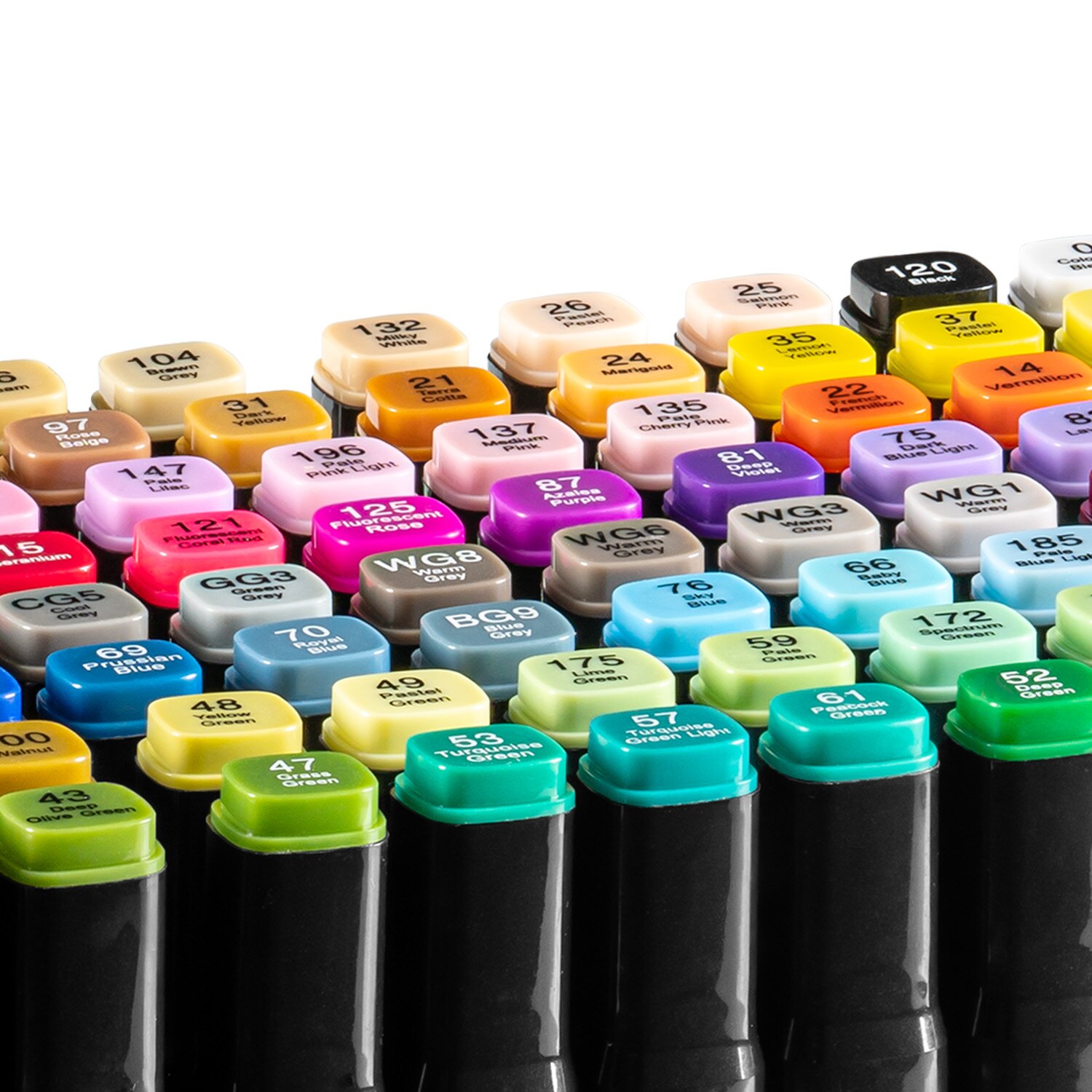 Set 80 de markere colorate RAGI, capete duble, cerneala pe baza de ...