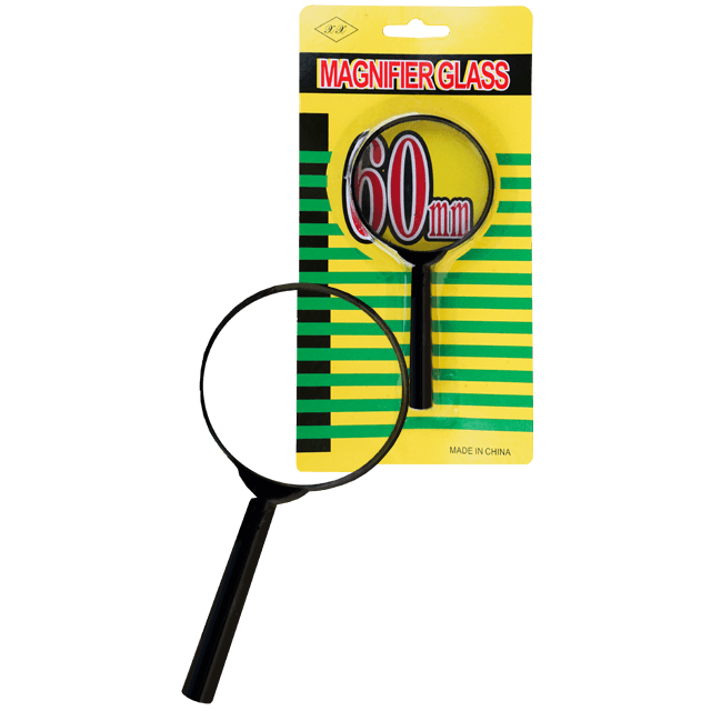 Lupa cu maner din plastic negru cu diametru 60mm - eMAG.ro