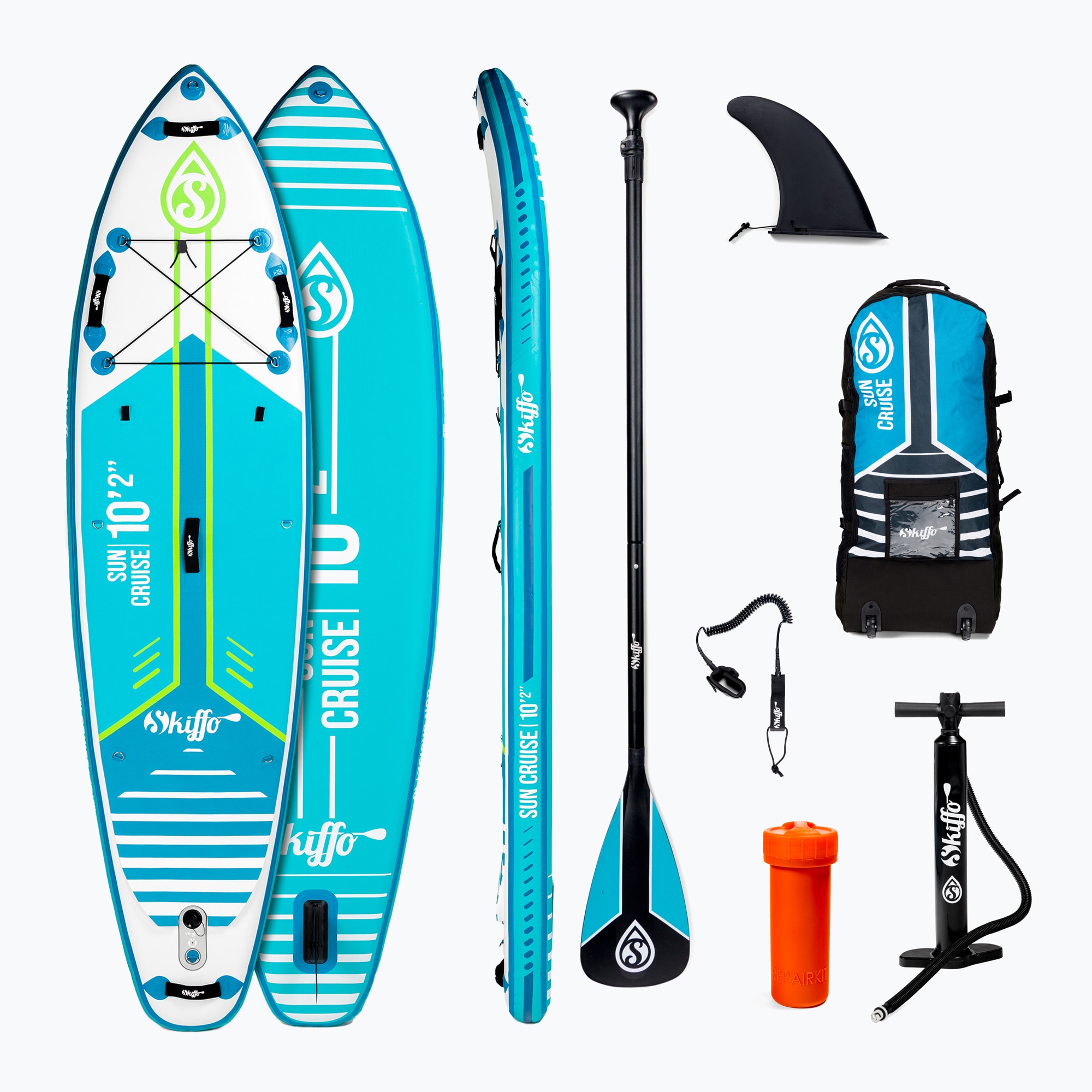 Placa surf, SKIFFO, PVC/EVA, 282 l, Albastru - eMAG.ro