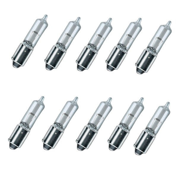 Комплект от 10 автомобилни крушки OSRAM, H10W, 12V, 10 W, конектор BA9s ...