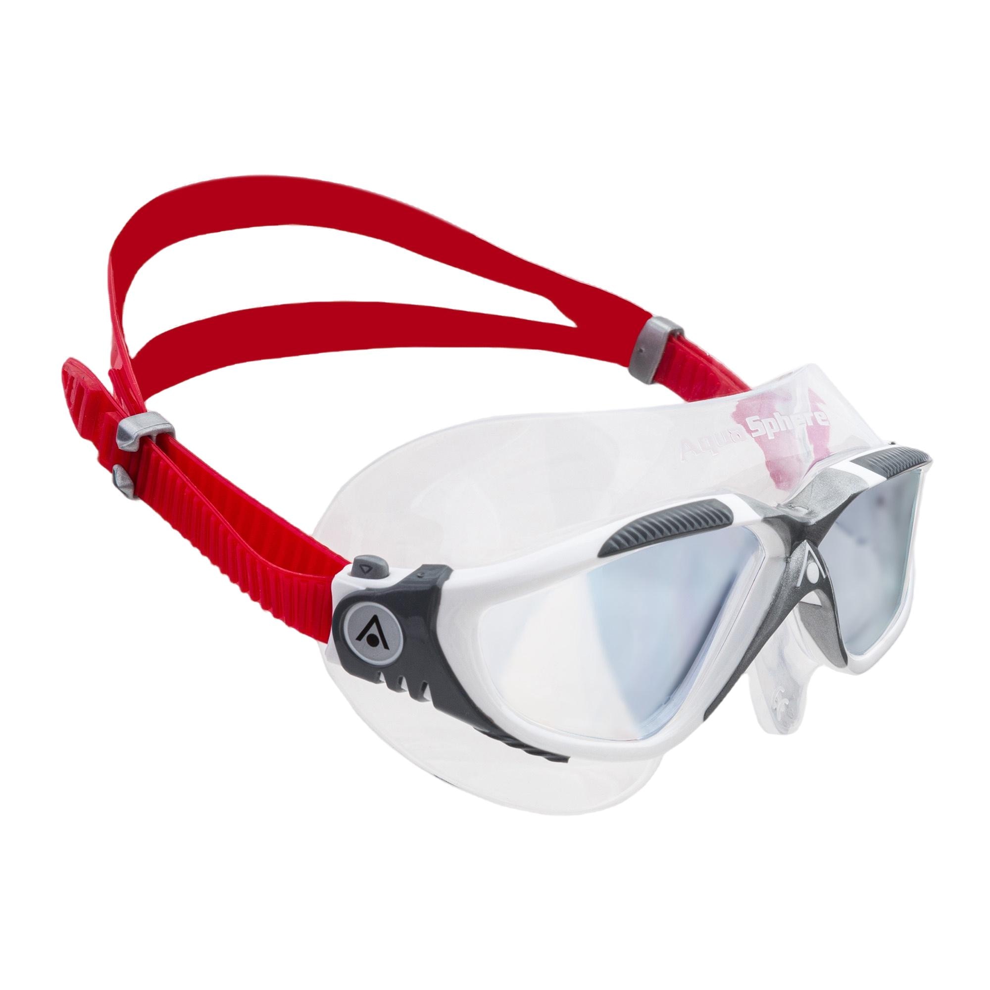 Masca de inot, Aquasphere, Silicon/Policarbonat, Rosu - eMAG.ro