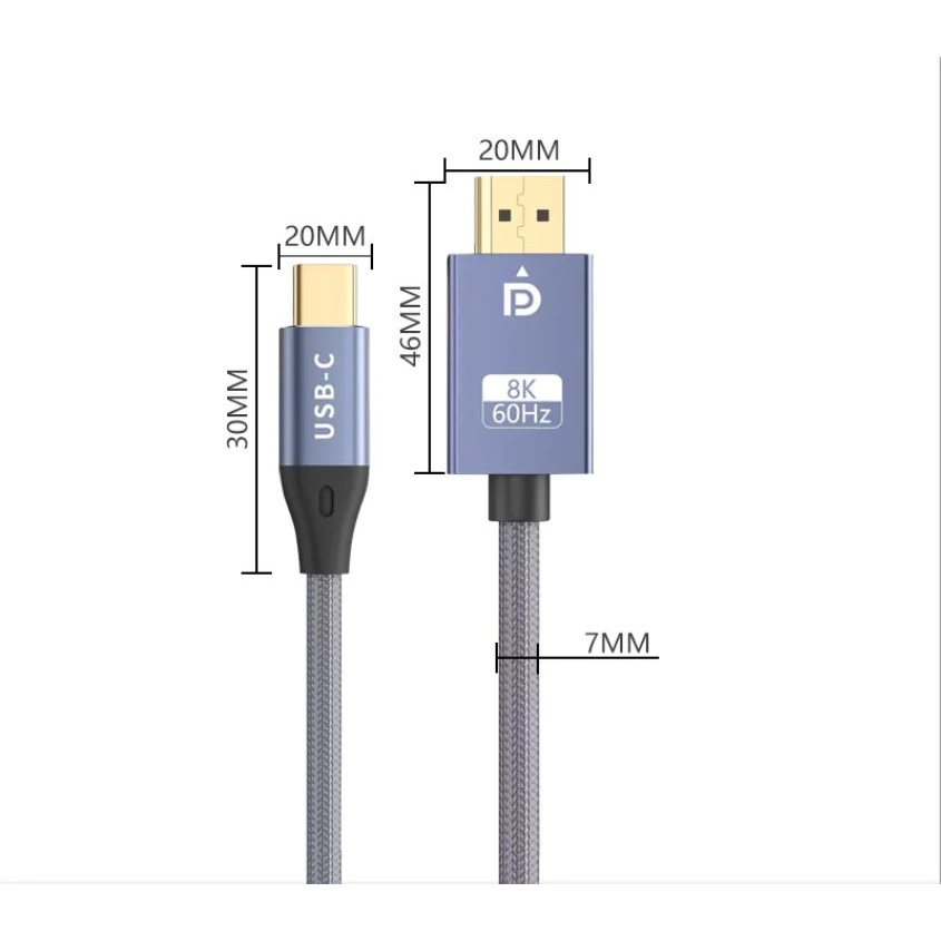 Cablu USB C - DisplayPort DP 1.4, 8K Bi-Directional DisplayPort to USB ...