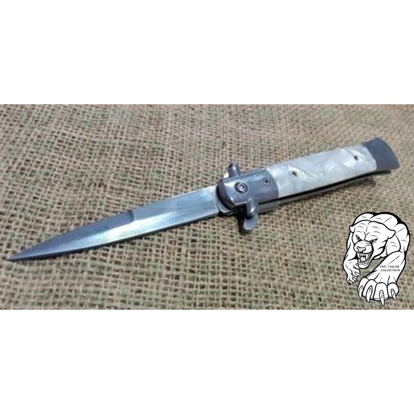 Cutit de buzunar Cougar stiletto White Pearl (model italian) - eMAG.ro