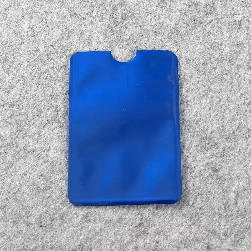 Set 4 huse antifurt pentru card, Zola®, plastic/aluminiu, 9.5x6.5 cm ...