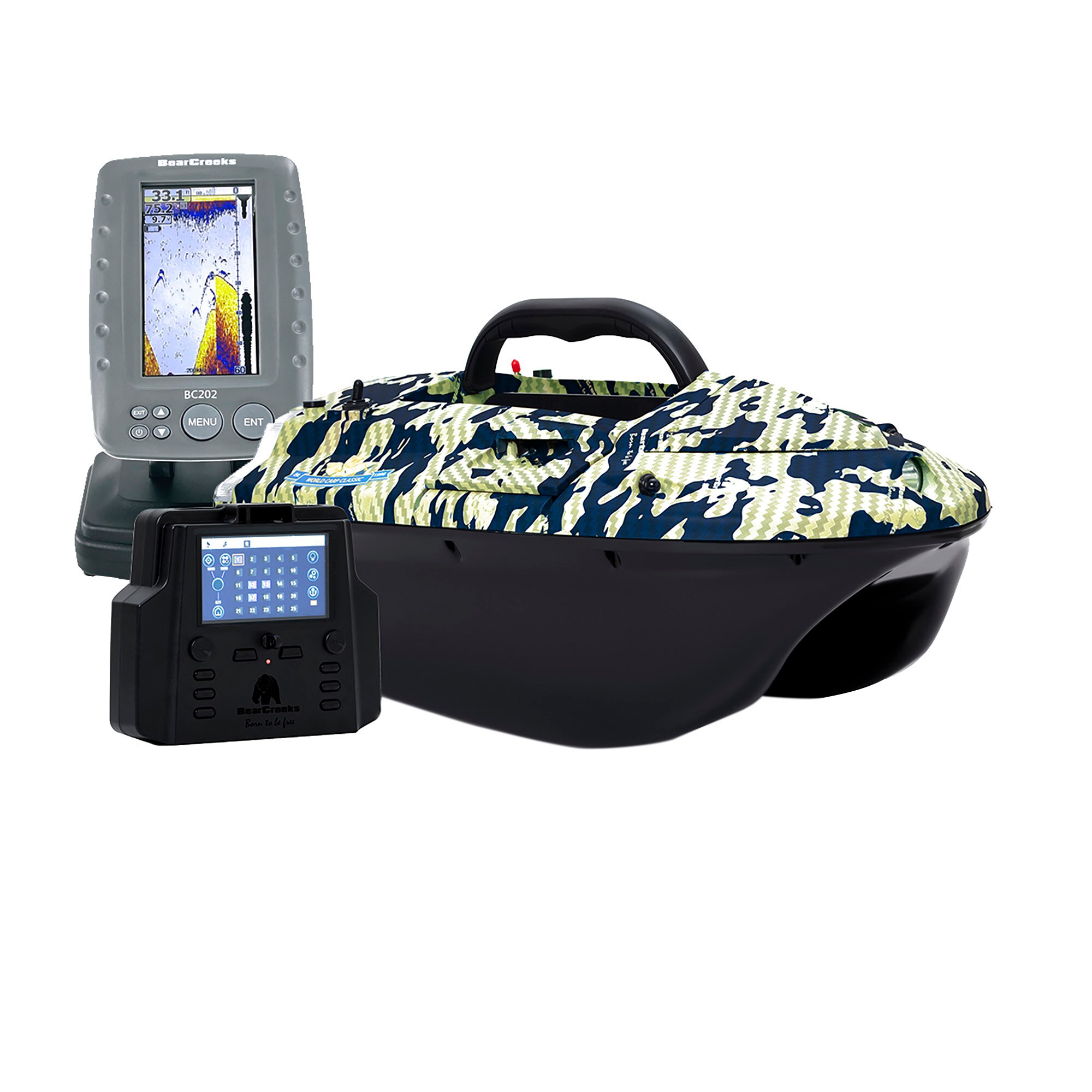 Barca de momeala, BearCreeks, iPilot40, Cu sistem de pilot automat, GPS ...