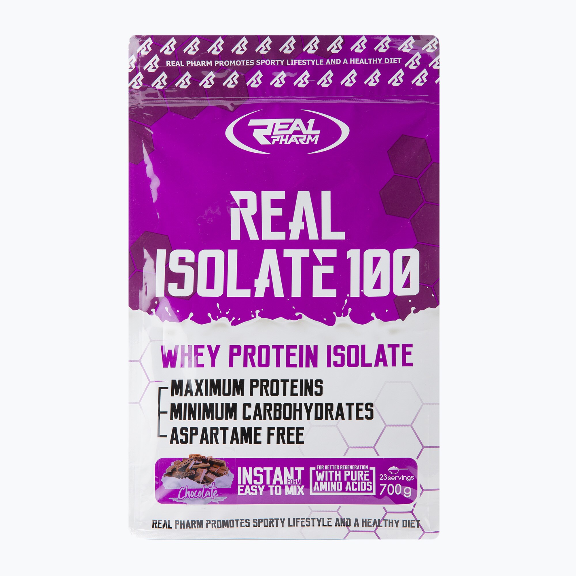 Pudra proteica Real Pharm, Real Isolate, Ciocolata, 700g - eMAG.ro