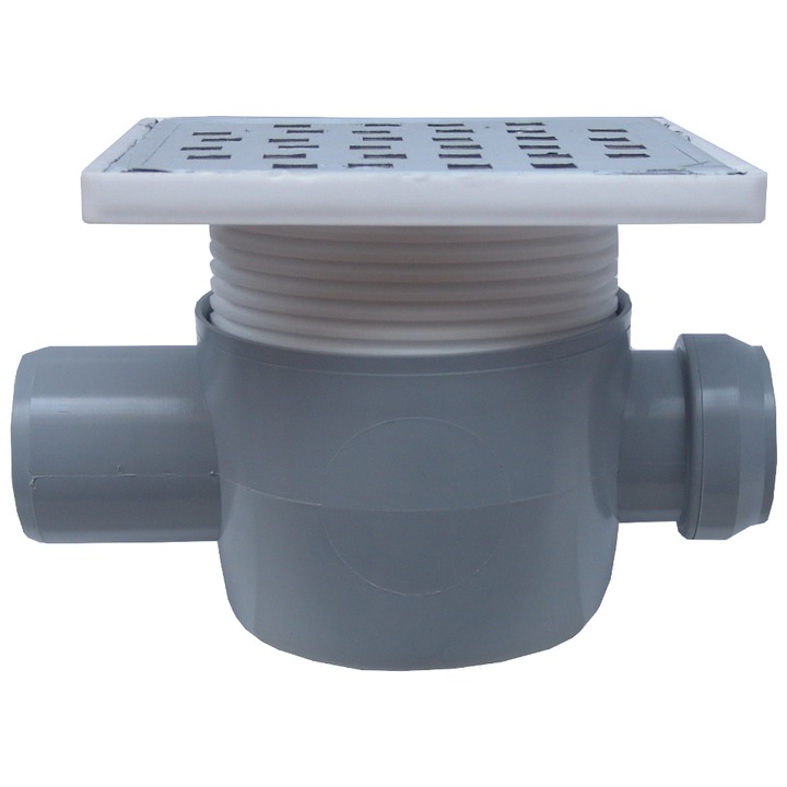 Sifon Pardoseala Patrat cu Inaltator Sita, Intrare 180 grade, 95/125 x ...