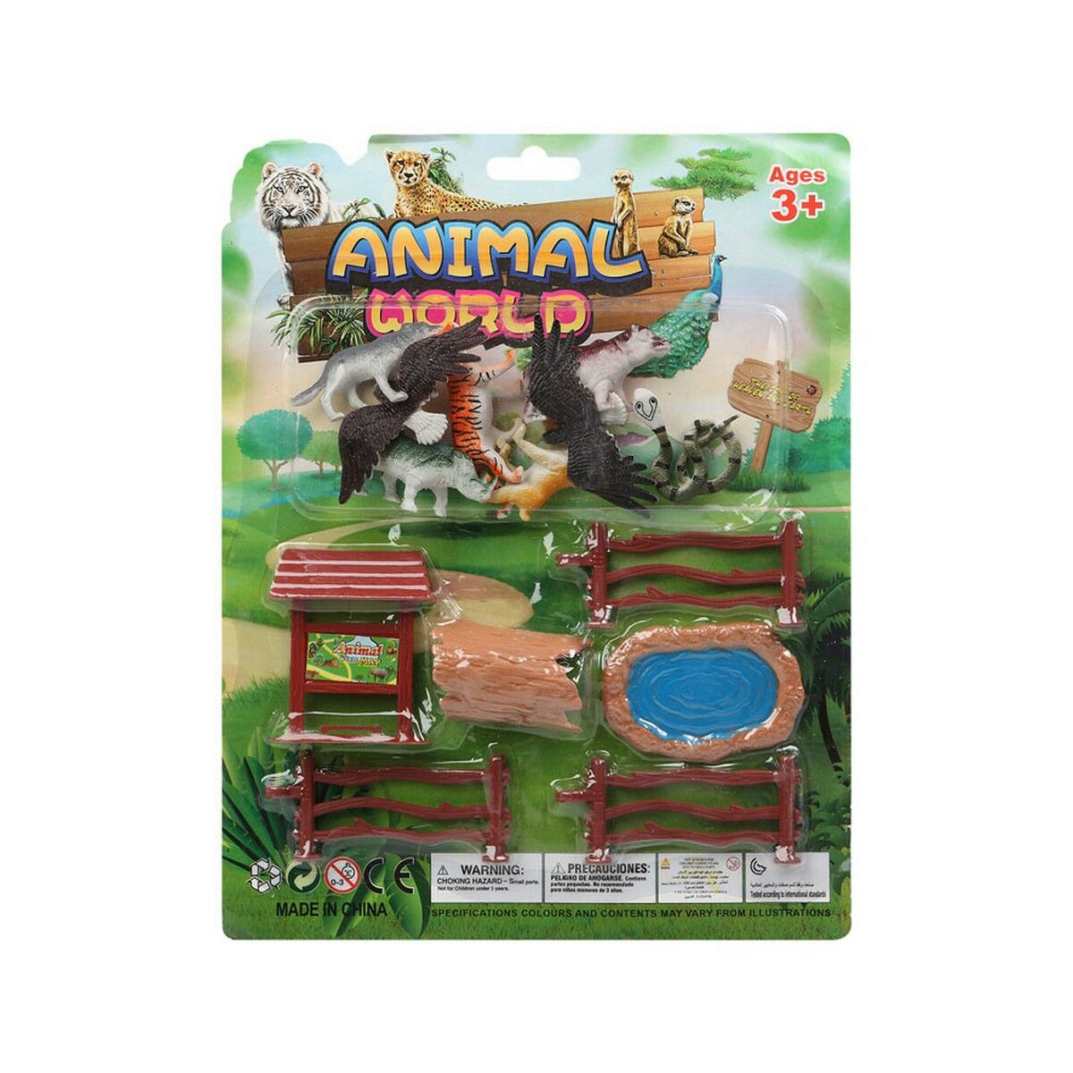 Set Figurine, Animal World, PVC, Animale salbatice, Multicolor - eMAG.ro