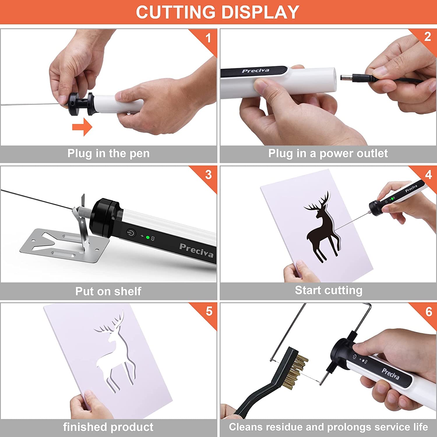 Aparat de taiat polistiren 2 in 1, cu 2 capete interschimbabile, suport ...